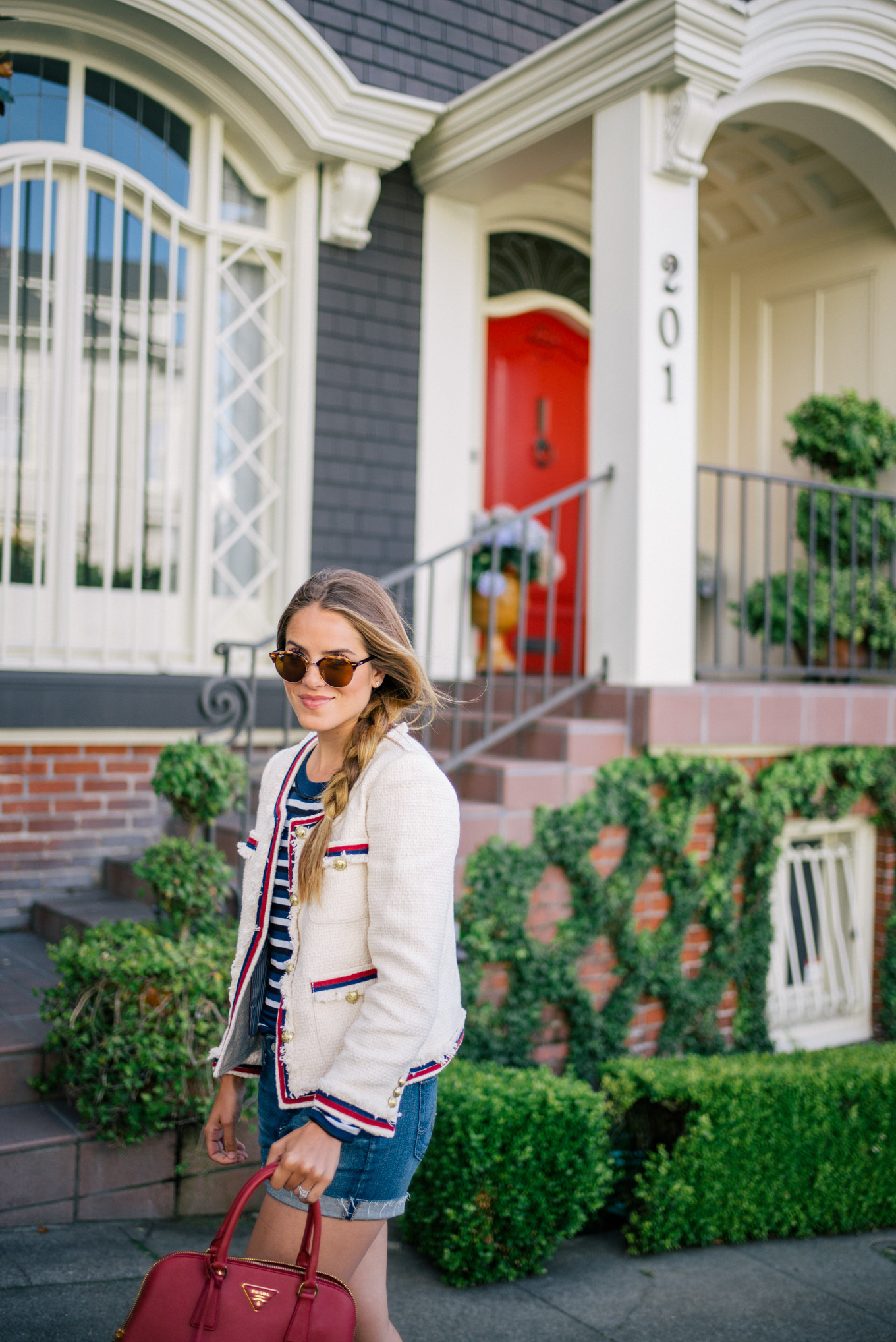 gmg-stripes-tweed-red-flats-1001265 - Julia Berolzheimer
