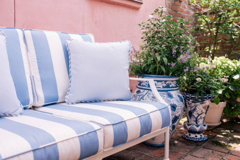Blue & White Courtyard - Julia Berolzheimer