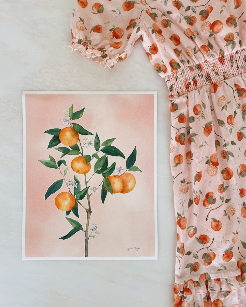 Limited Edition Clementine & Lemon Watercolor Prints - Julia Berolzheimer
