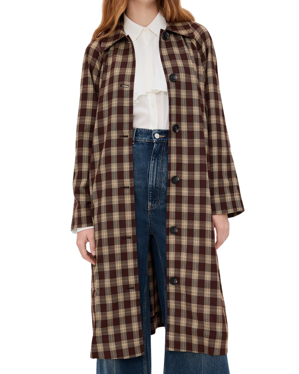 Plaid Trench Coat - Julia Berolzheimer